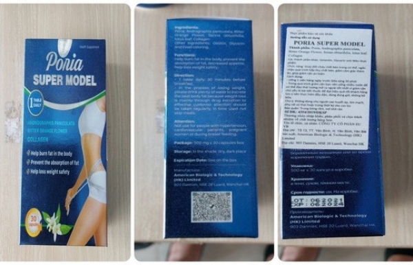 Cảnh báo sản phẩm giảm cân Poria super model chứa chất cấm Sibutramine | Thời báo Tài chính Việt Nam