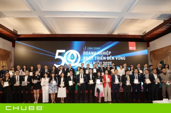 Chubb Life Việt Nam lần đầu được vinh danh tại giải thưởng Top 50 Doanh nghiệp Phát triển Bền ...