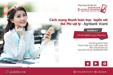 Thanh toán trực tuyến với thẻ Phi vật lý - Agribank Vcard | Thời báo ...